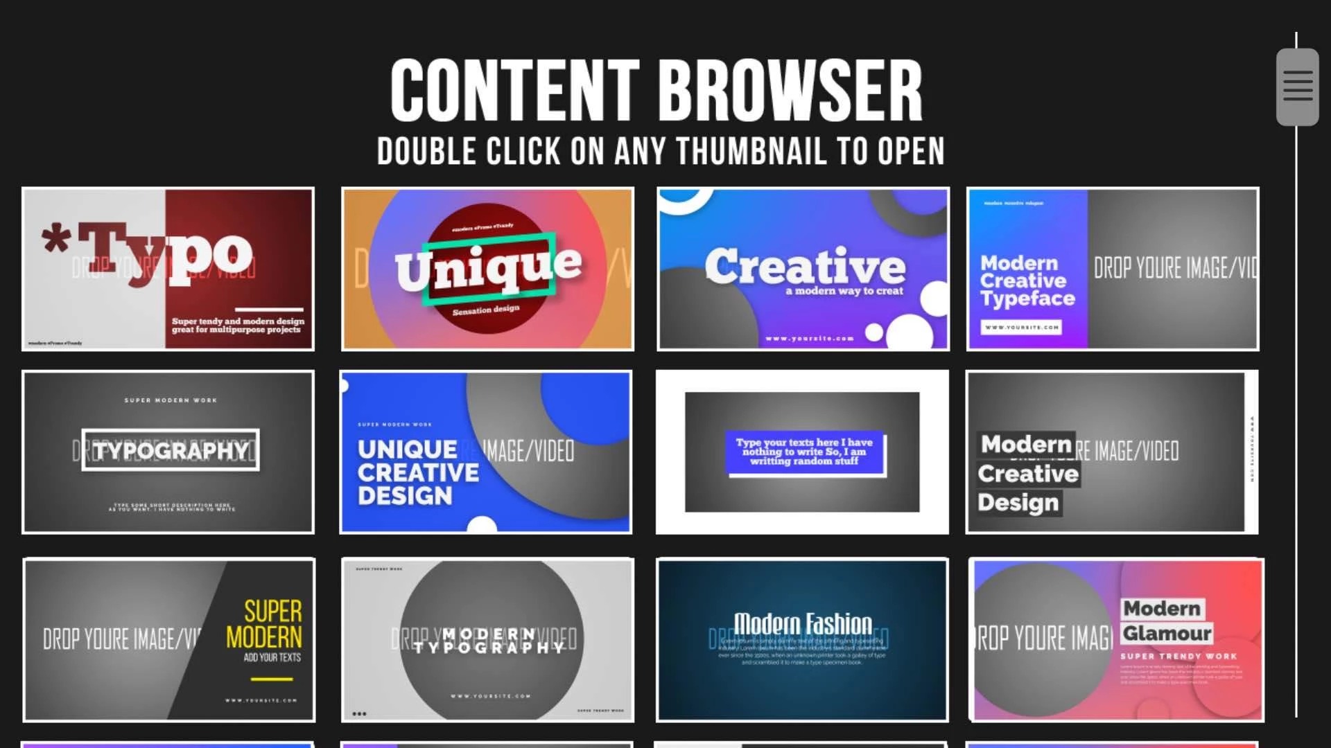 پروژه افتر افکت مجموعه اسلایدشو - نگارینو مارکتِ گرافیکِ دیجیتال