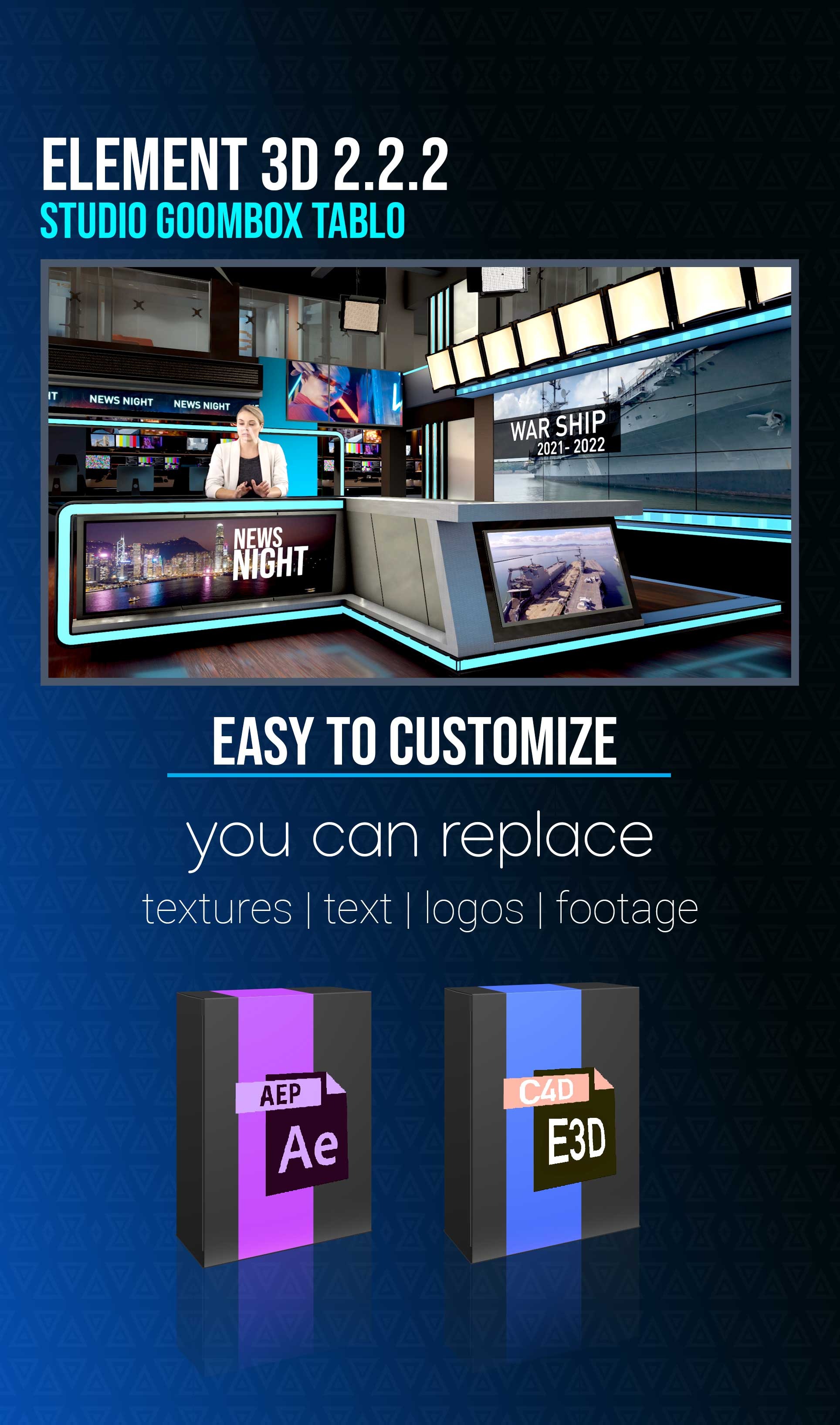 دانلود استودیو مجازی خبری - نگارینو مارکتِ گرافیکِ دیجیتال