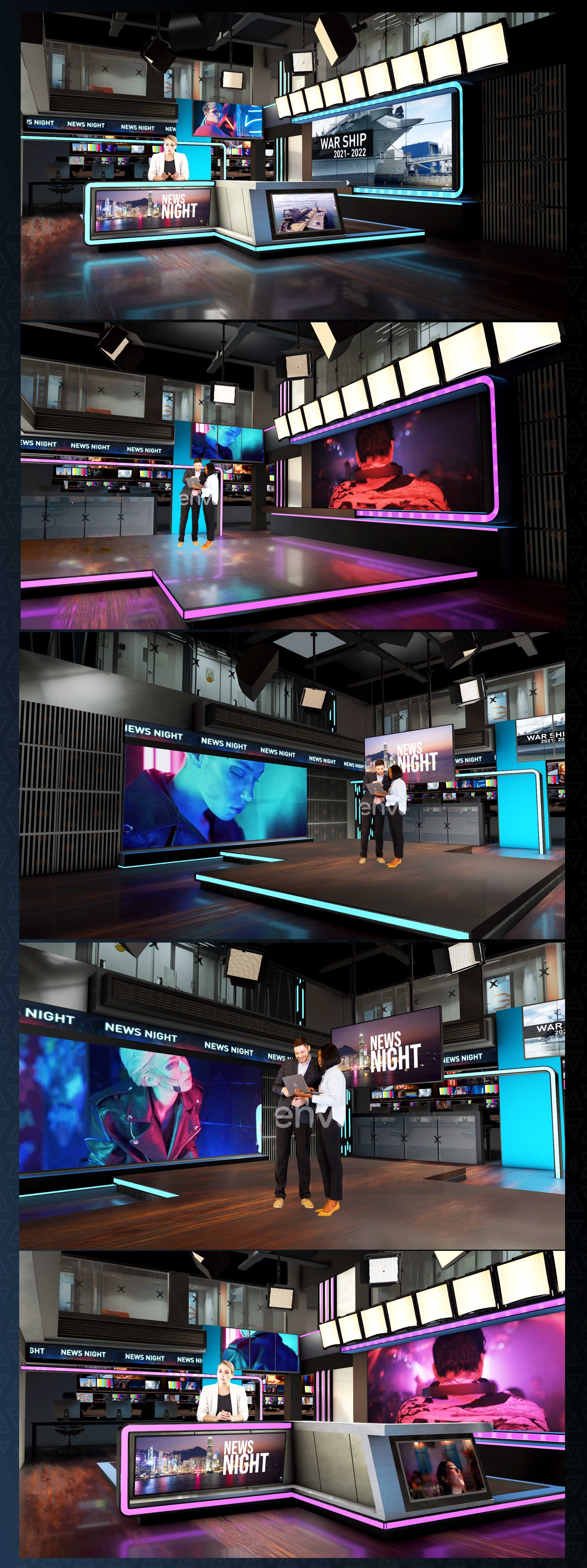 دانلود استودیو مجازی خبری - نگارینو مارکتِ گرافیکِ دیجیتال